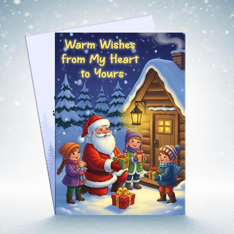 Editable Christmas Card | Printable Holiday Card | PSD + PDF + JPEG ...