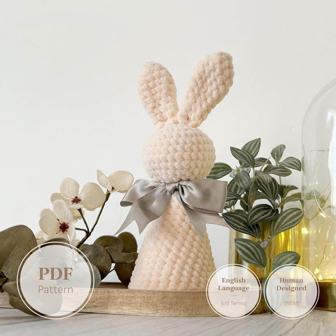 Easter Bunny Crochet Pattern | Plush Amigurumi Rabbit Figurine ...