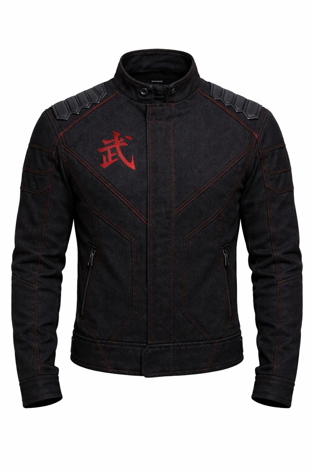 Men’s Black Techwear Motorcycle Jacket – Cyberpunk Urban Biker Jacket ...