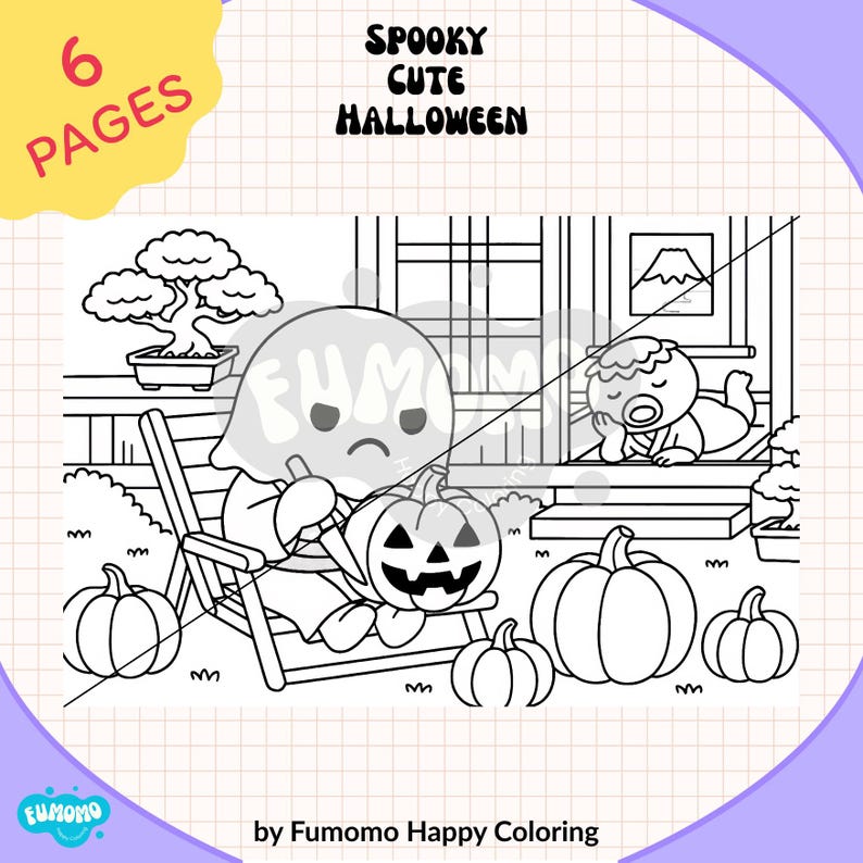 Spooky Cute Halloween Coloring Pages | Ghosts, Pumpkins & Witch Friends ...