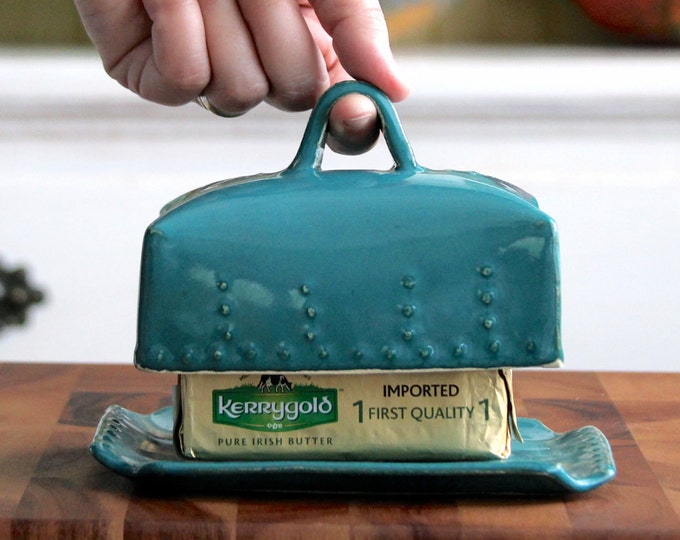 European Butter Dish With Lid and Handle - 16 Custom Color Choice ...