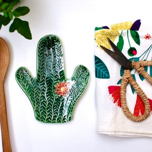 Cactus Spoon Rest - Succulent Jewelry Tray - Soap Dish - Trinket Holder ...