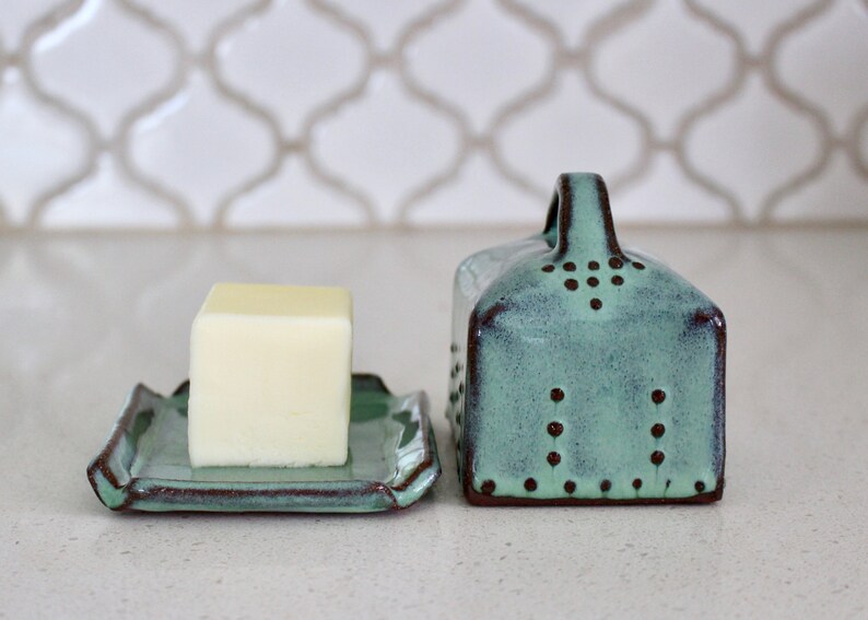 Small / Mini Butter Dish With Lid Half Butter Stick Rustic - Etsy