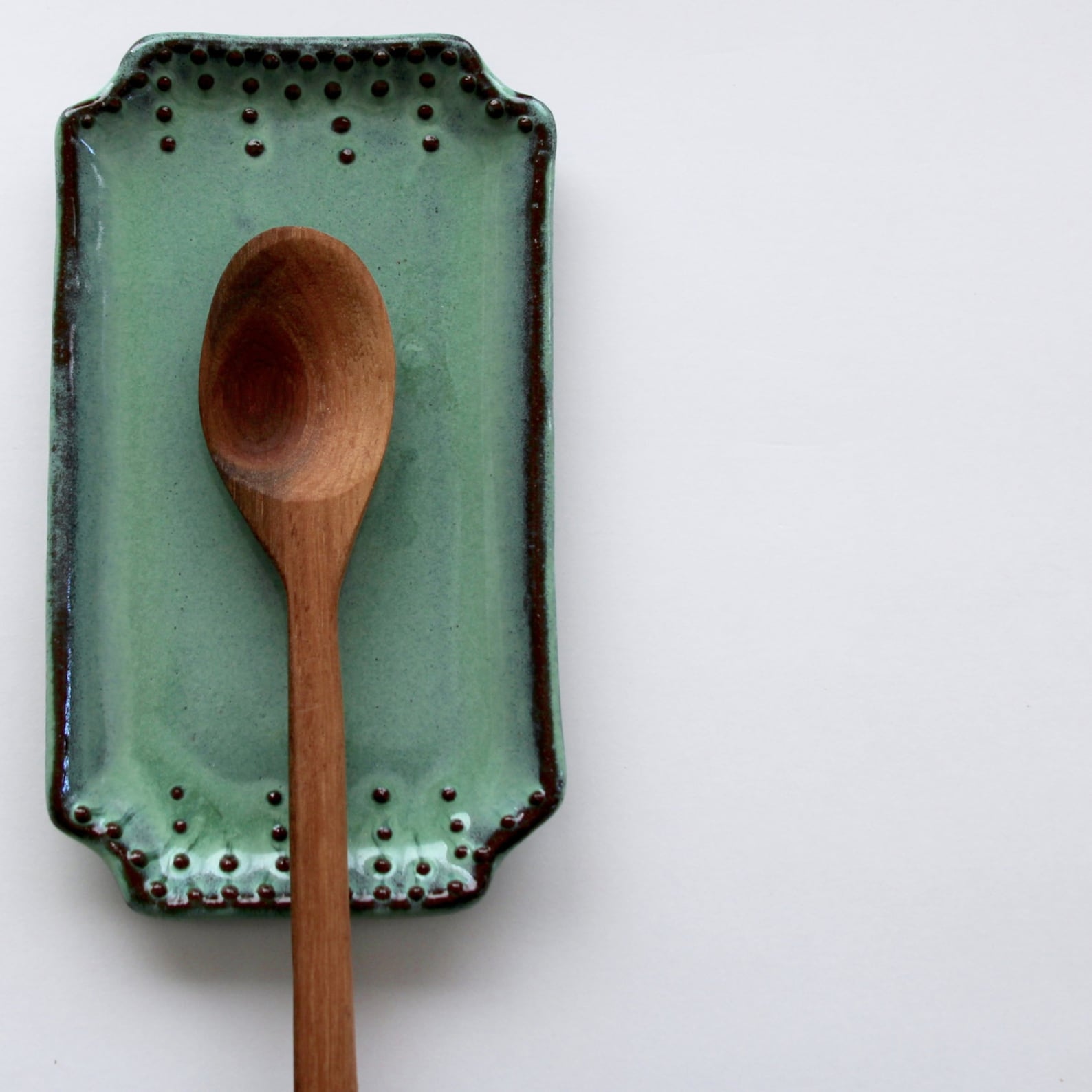 Large Spoon Rest - Jewelry Tray - Soap Dish - Double Spoon Holder ...