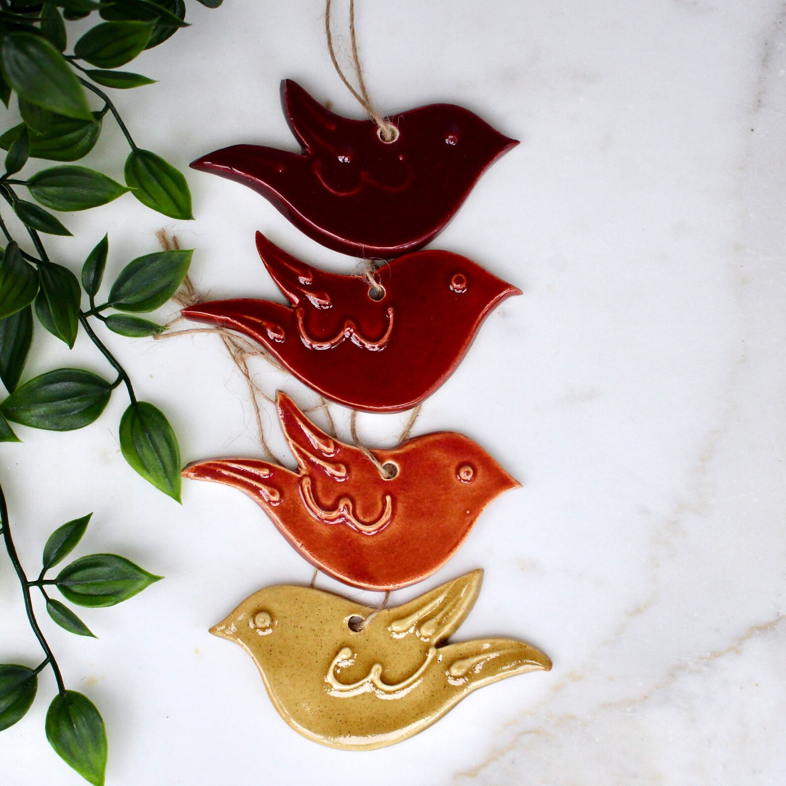 Colorful Bird Ornament Handmade Pottery One of a Kind Gift READY TO ...