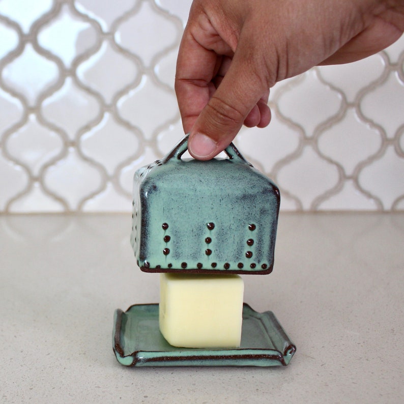 Small / Mini Butter Dish With Lid Half Butter Stick Rustic - Etsy