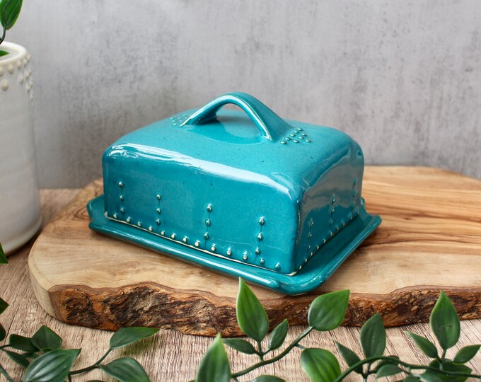 European Butter Dish With Lid and Handle Modern Farmhouse Kitchen READY ...