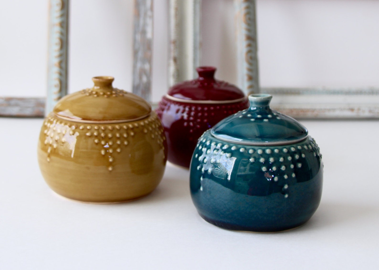 Ceramic Lidded Jar 10 Oz. Canister 16 Color Choices - Etsy