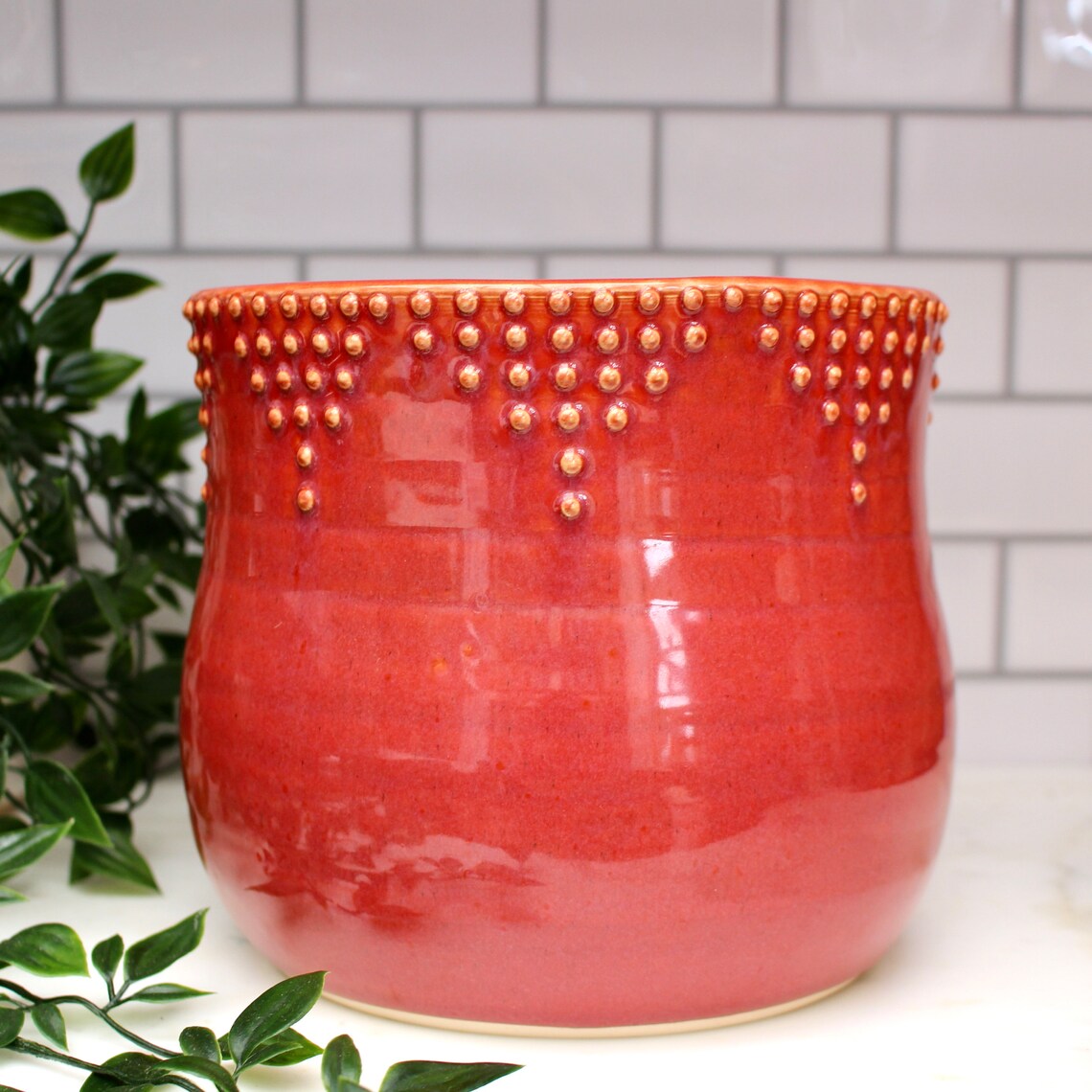 Extra Large Utensil Crock Rustic Farmhouse Kitchen Canister - Etsy