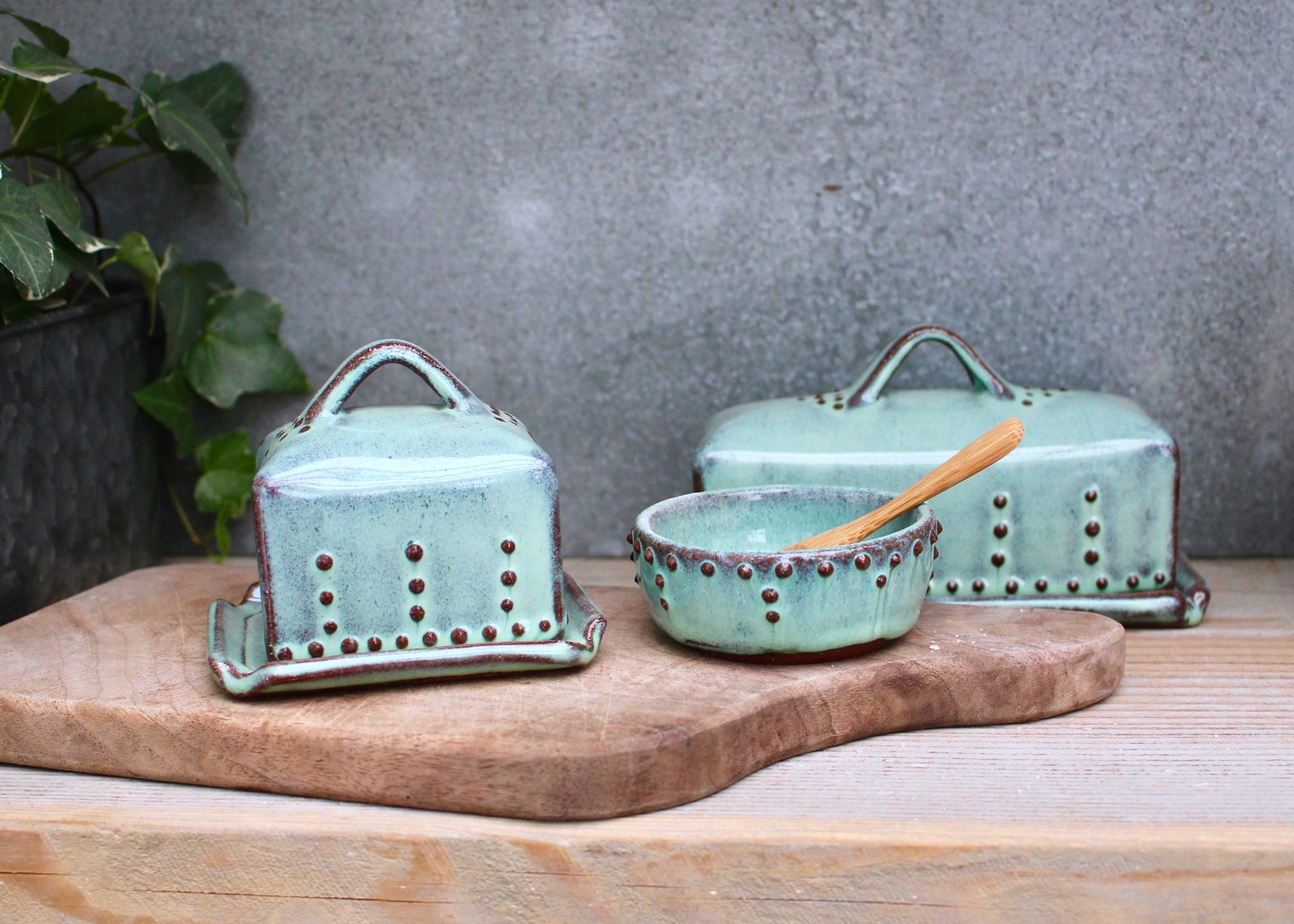 Small / Mini Butter Dish With Lid Half Butter Stick Rustic - Etsy