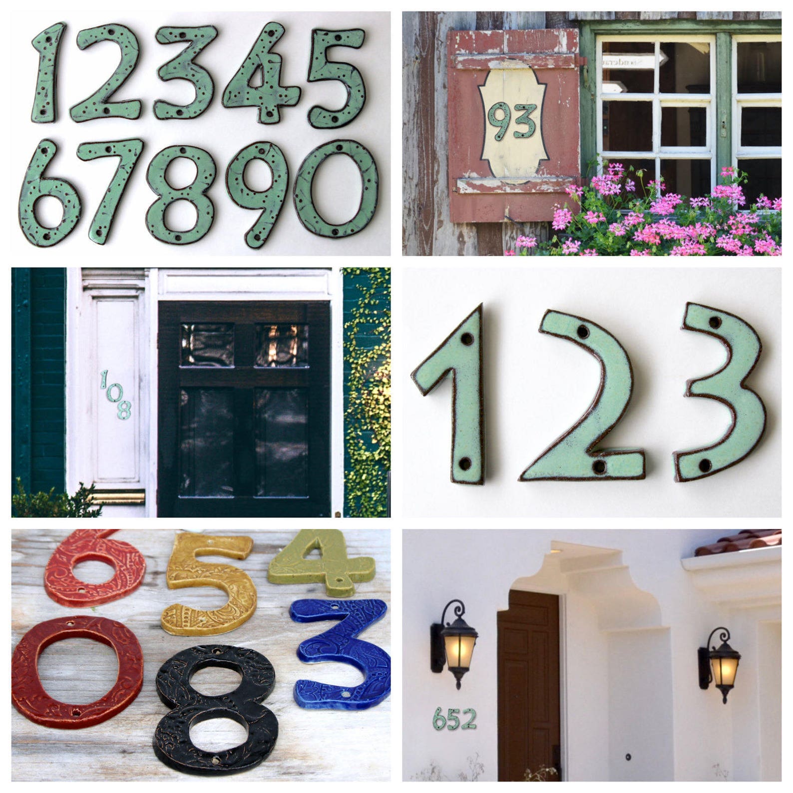 Nautical House Numbers Set of 2 Choose Your Color Royal - Etsy