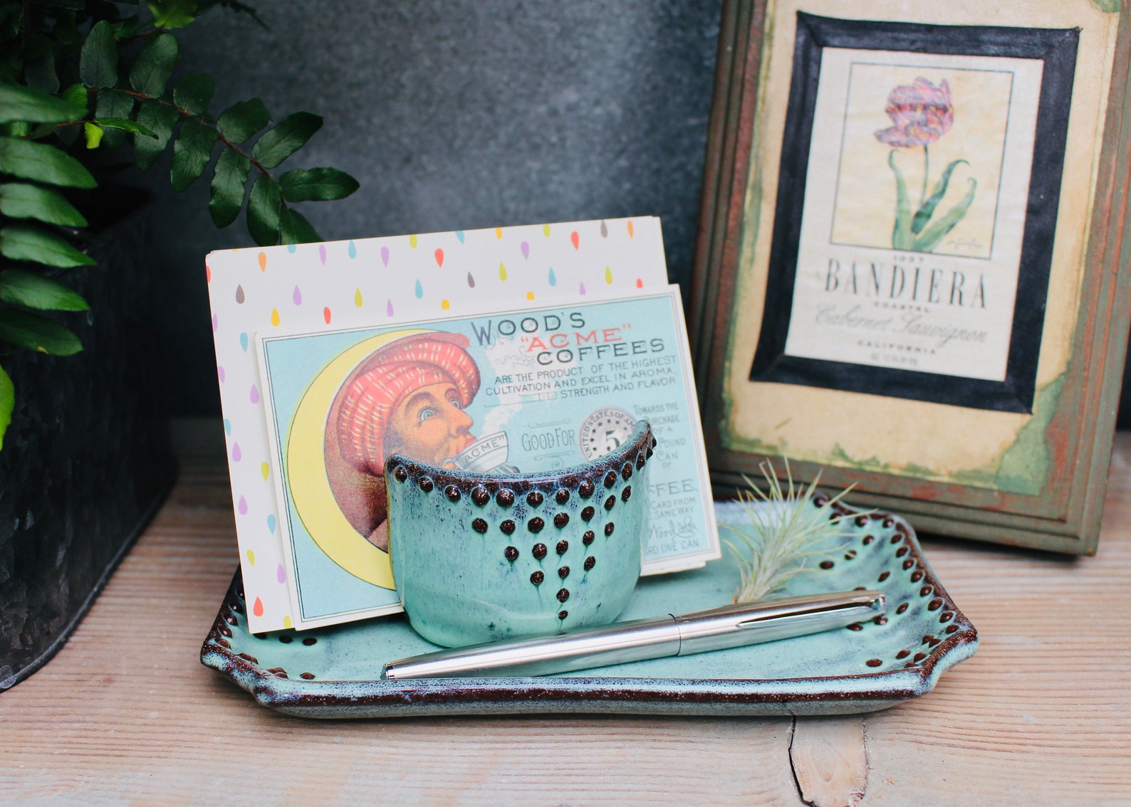 Kitchen Sponge Holder Ceramic Card Holder Soap Dish Aqua | Etsy