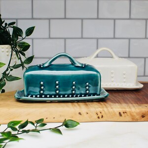 Butter Dish With Lid Covered With Handle Handmade Pottery Modern ...