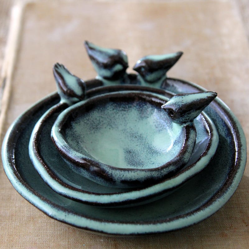 Ceramic Bird Bowl - Etsy