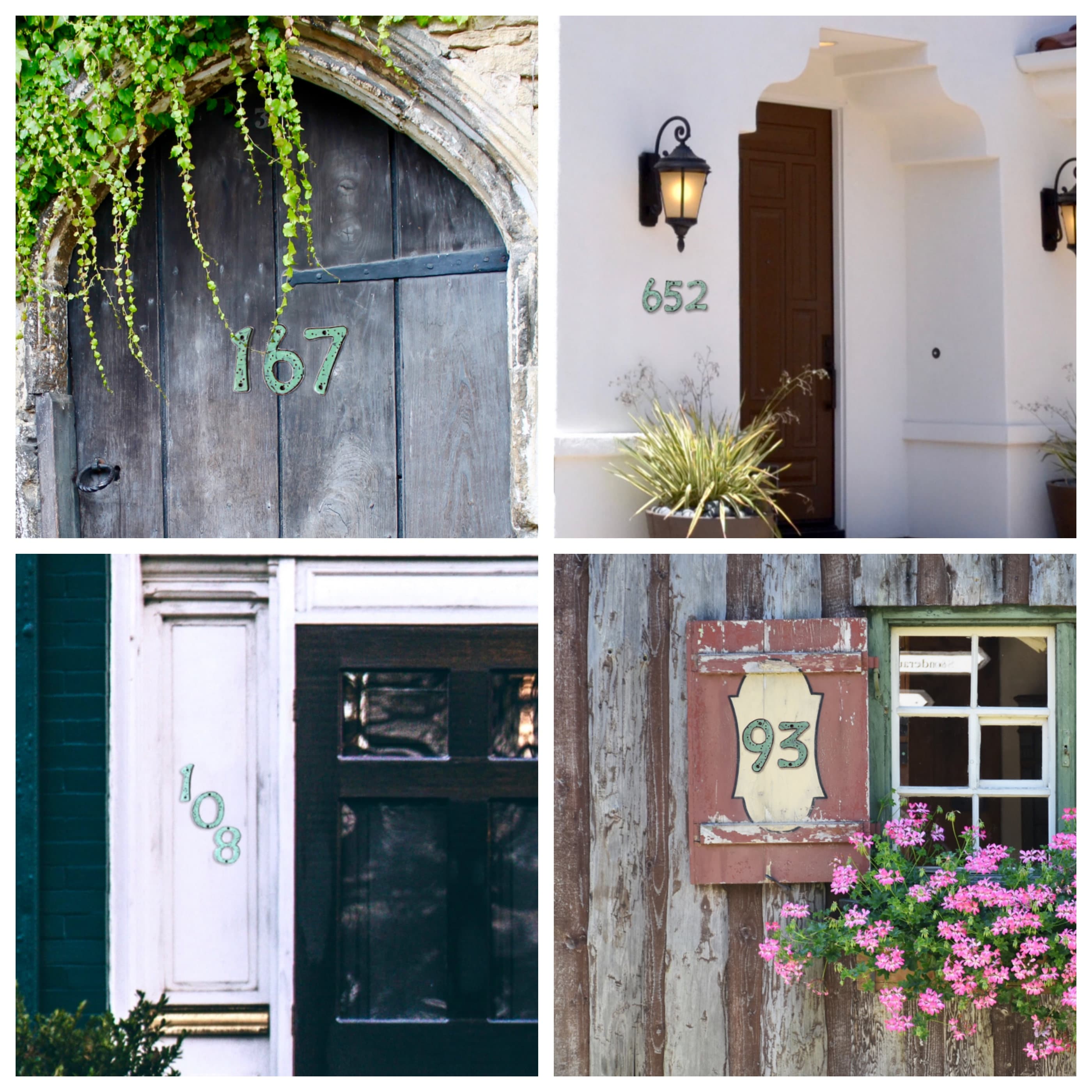 Mid Century Modern Address Numbers Stoneware House Numbers | Etsy