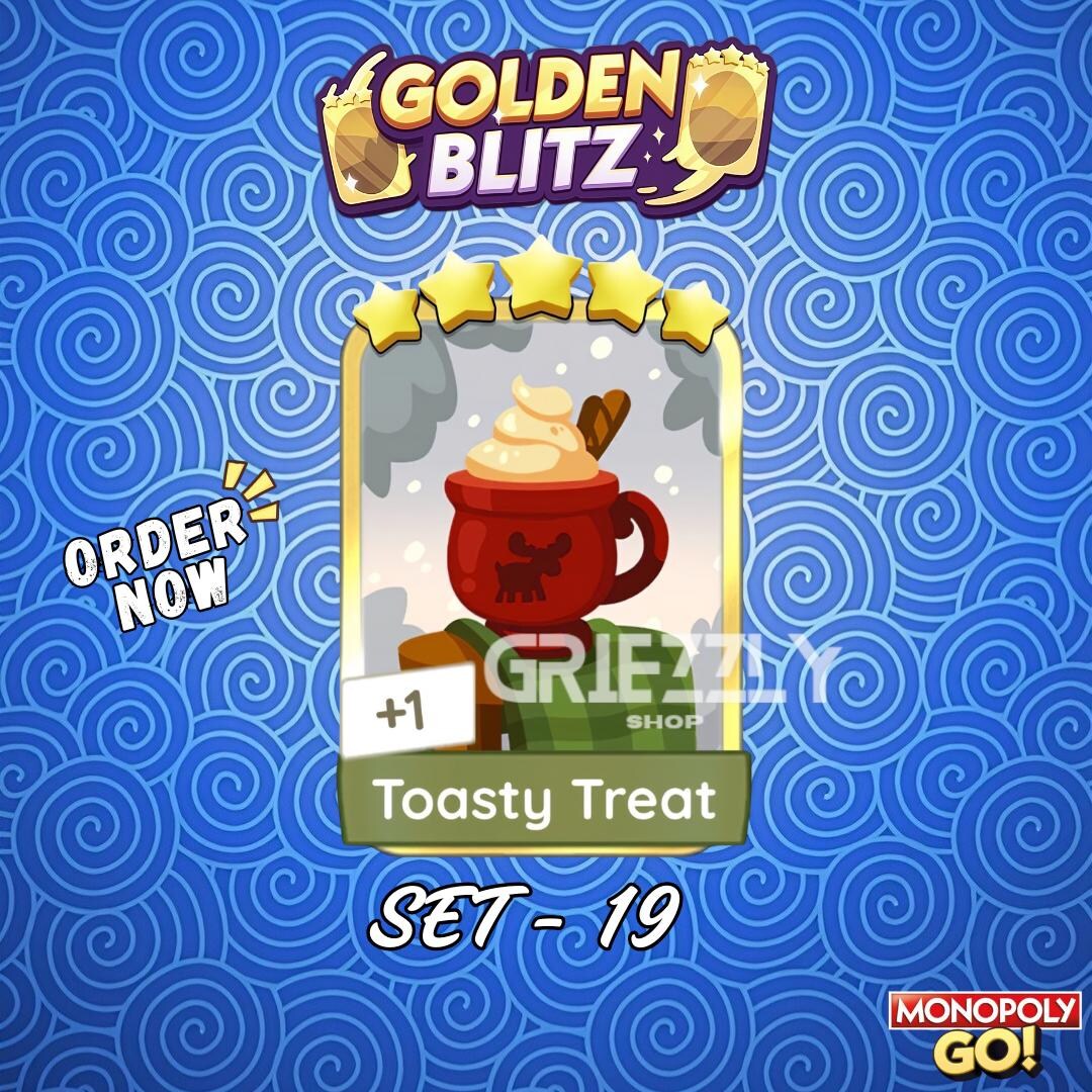 Toasty Treat - Monopoly Go - Golden Blitz - 5 Star Card/stickers - Etsy