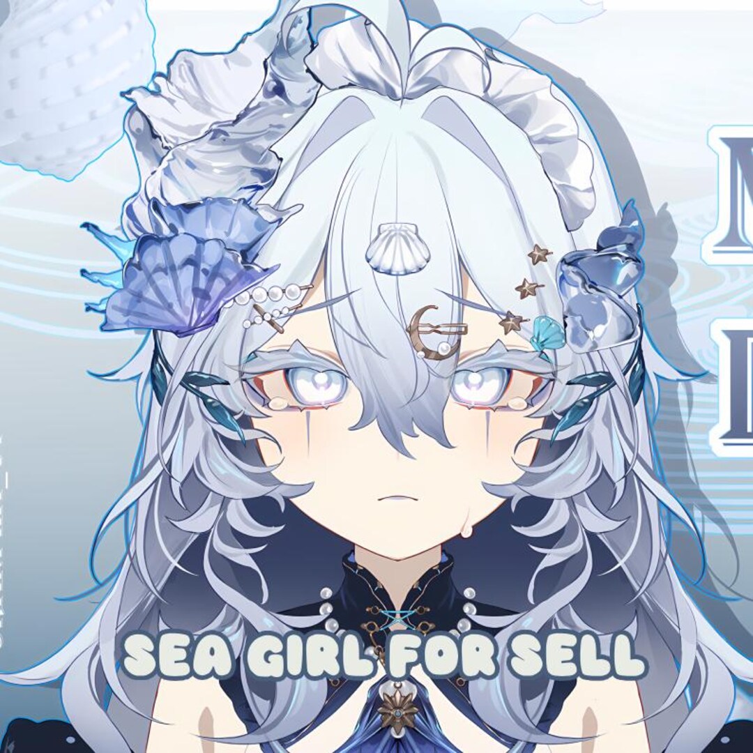 Modelo de Vtuber Sea Girl Live2D / personalizable + paquete de ...
