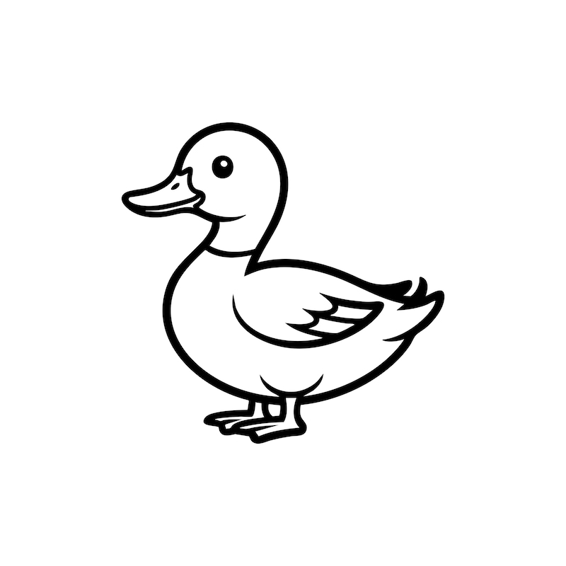 Black Duck Outline Png - Etsy