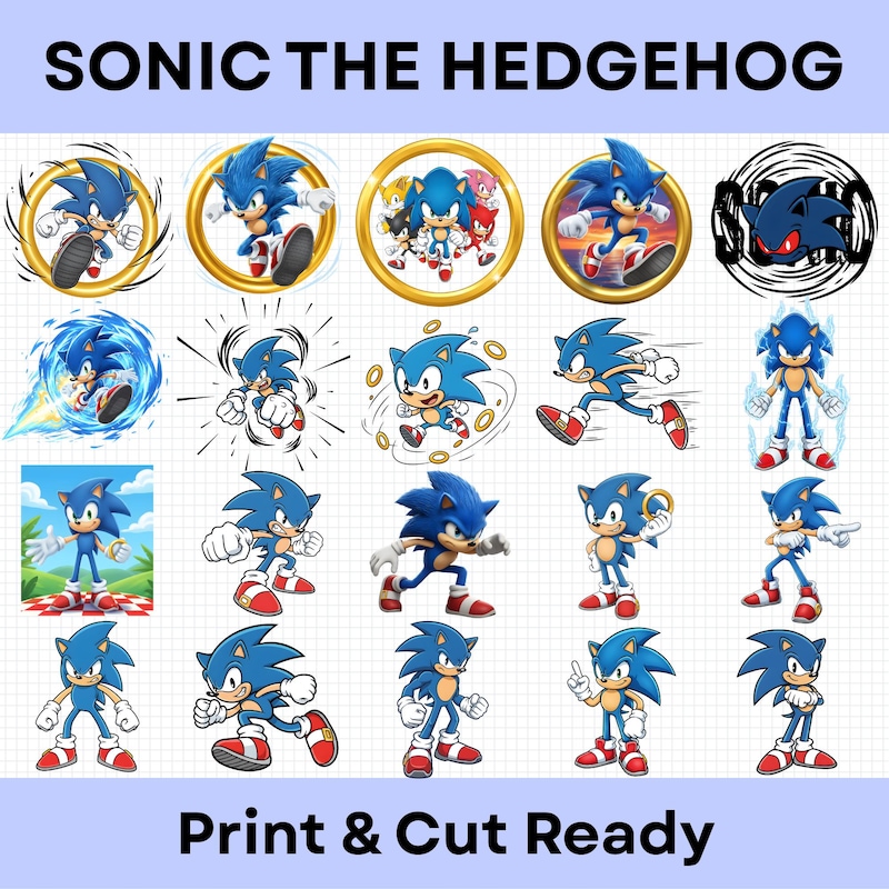 Sonic Logo Stickers - Etsy UK