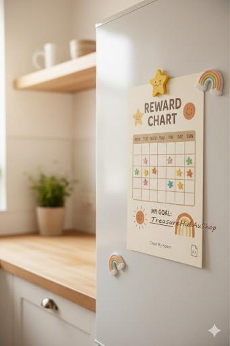 Kids Reward Chart Printable | Toddler Chore Chart | Weekly (instant ...