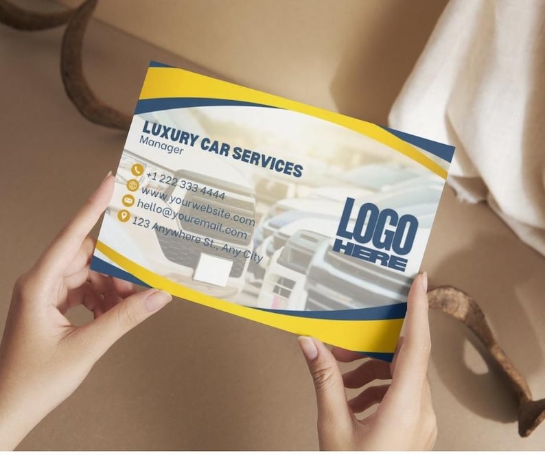 Canva Editable Business Card Template | Car Services (digital Download ...