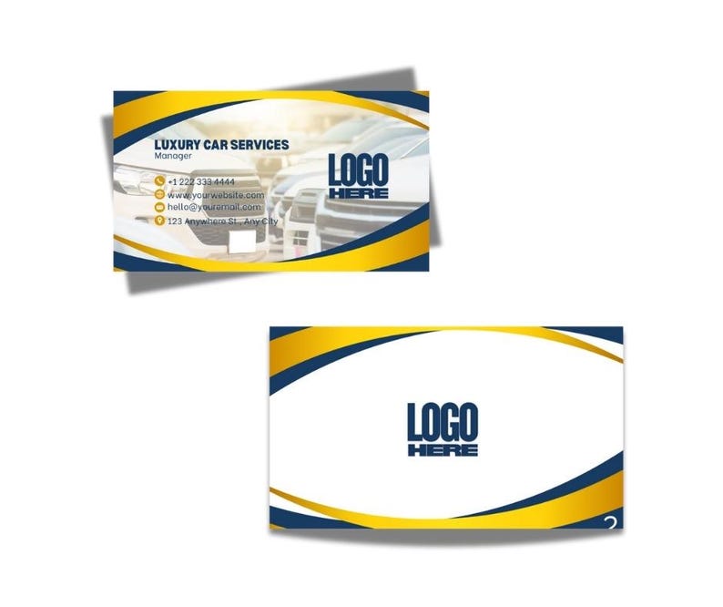 Canva Editable Business Card Template | Car Services (digital Download ...