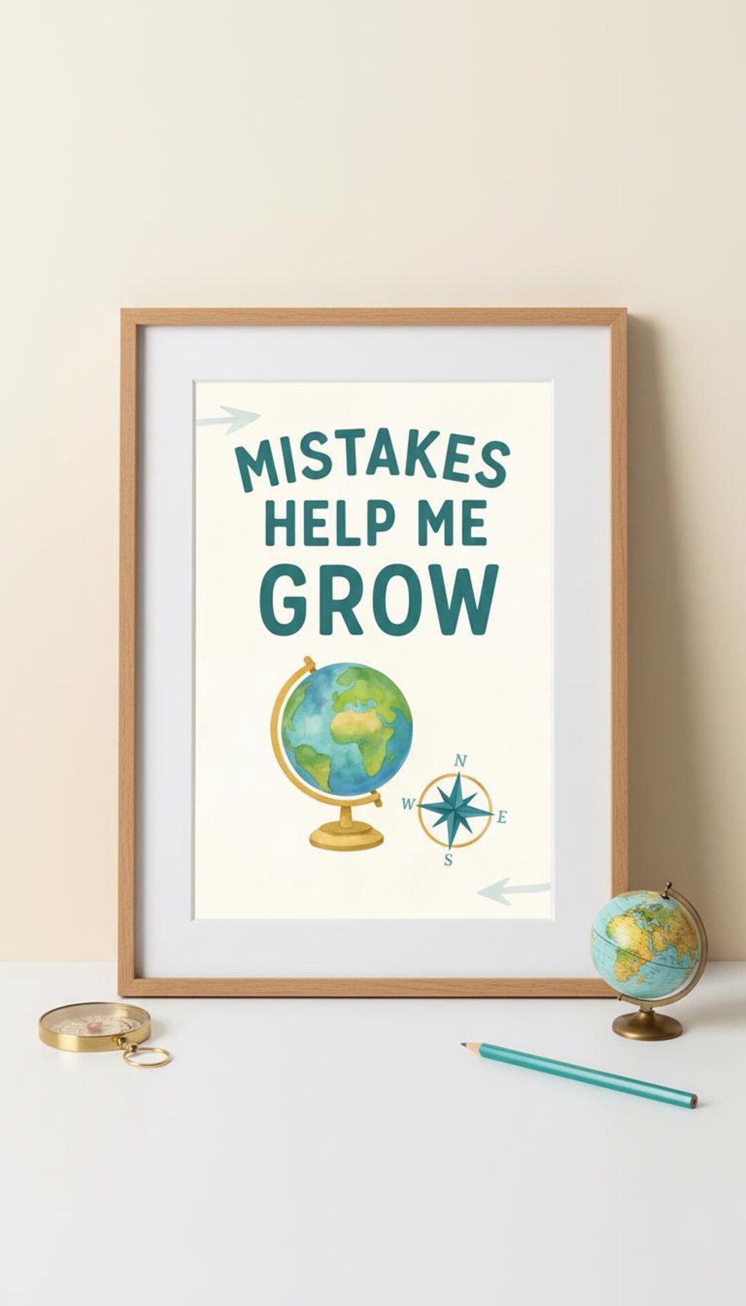 Mistakes Help Me Grow Printable, Growth Mindset Wall Art, Digital ...