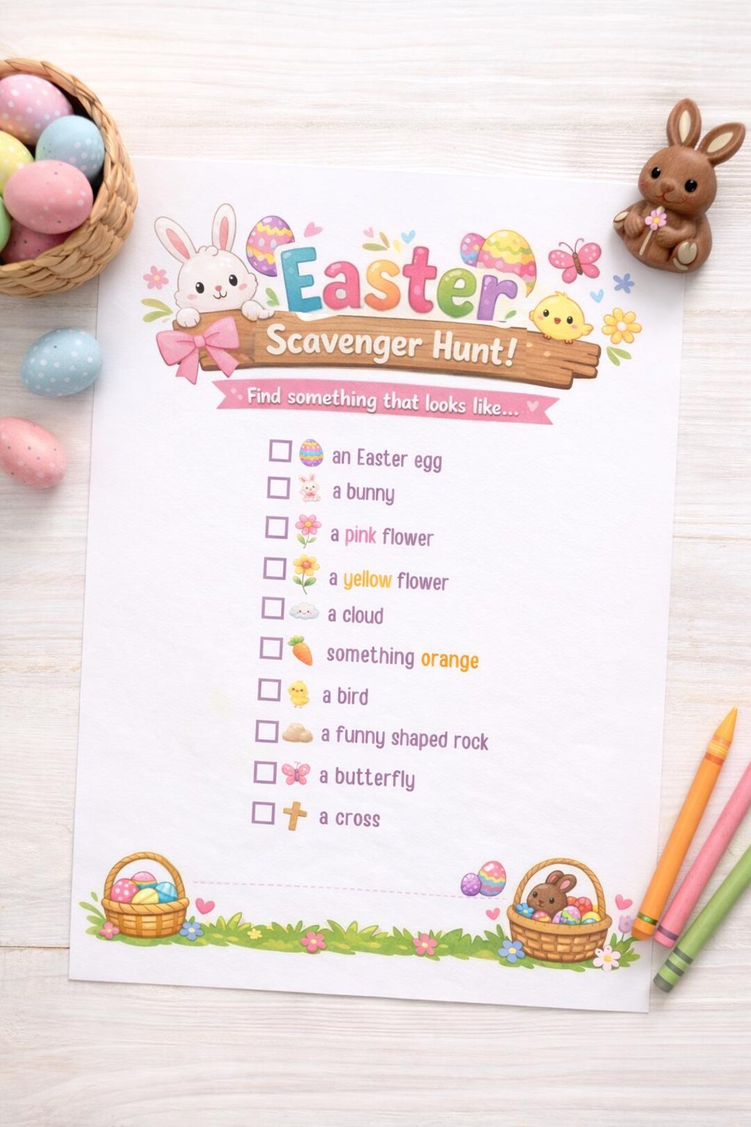 Easter Scavenger Hunt Printable | Kids Spring Activity Game (digital ...