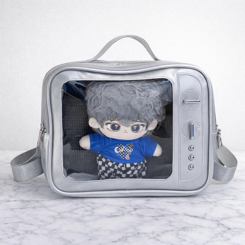 Retro TV Ita Bag Crossbody – Kawaii Clear Pin Display Purse for Anime ...