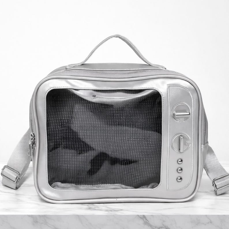 Retro TV Ita Bag Crossbody – Kawaii Clear Pin Display Purse for Anime ...
