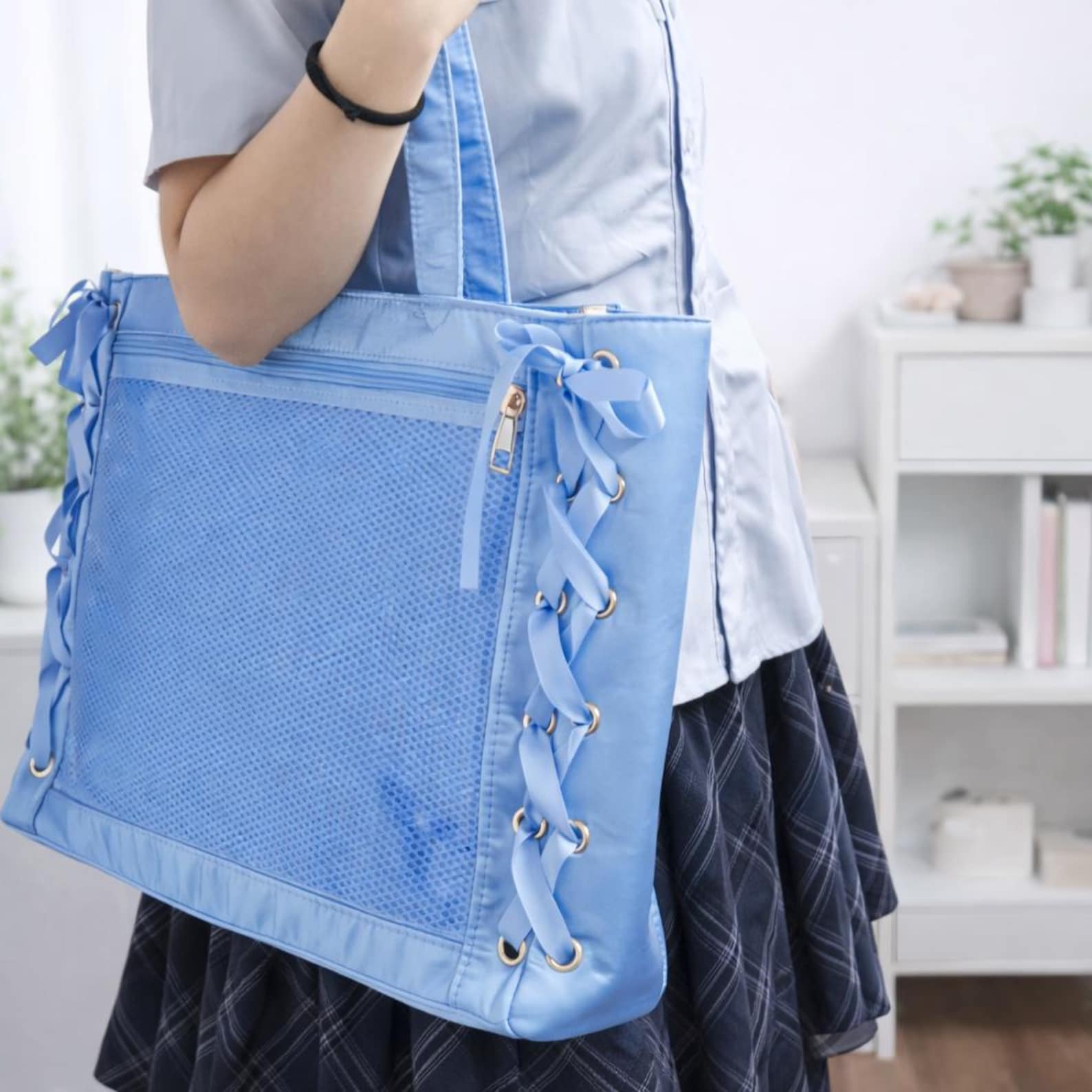 Bow Ita Bag Shoulder Purse, Clear Pin Display Bag for Anime Fans and ...
