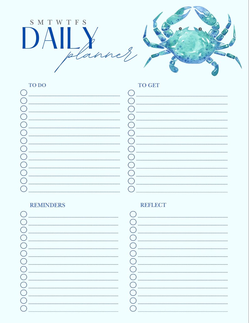 Planner Template Daily Planned Template Cute Planner Aesthetic Planner ...