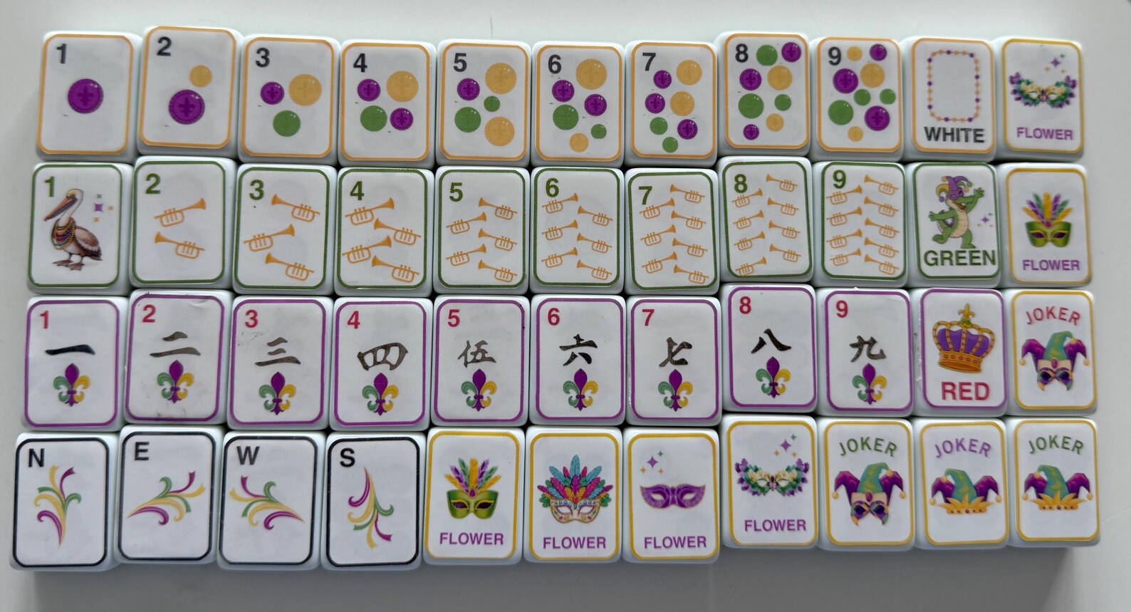 Mardi Gras Mahjong Tile Decals - Standard Size - Etsy