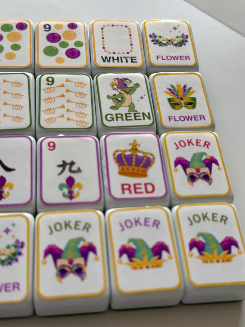 Mardi Gras Mahjong Tile Decals - Standard Size - Etsy
