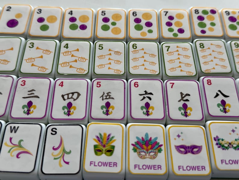 Mardi Gras Mahjong Tile Decals - Standard Size - Etsy