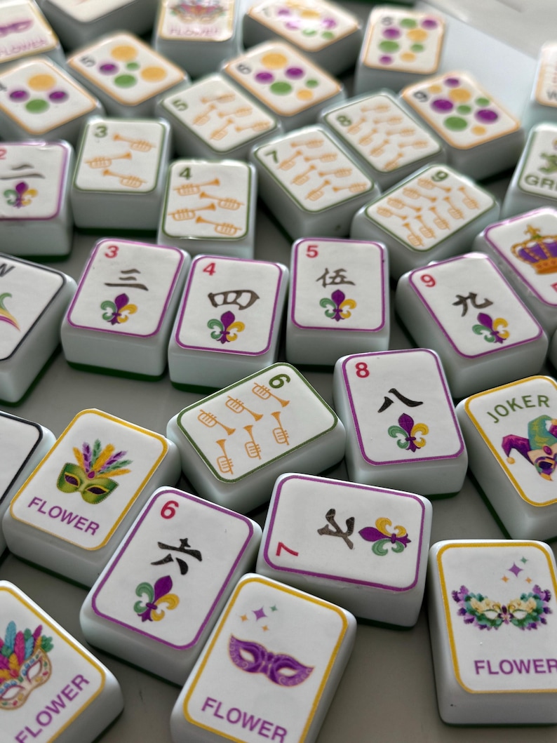 Mardi Gras Mahjong Tile Decals - Standard Size - Etsy