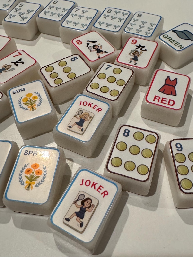 Tennis Team Theme Mahjong Tile Decals - Etsy