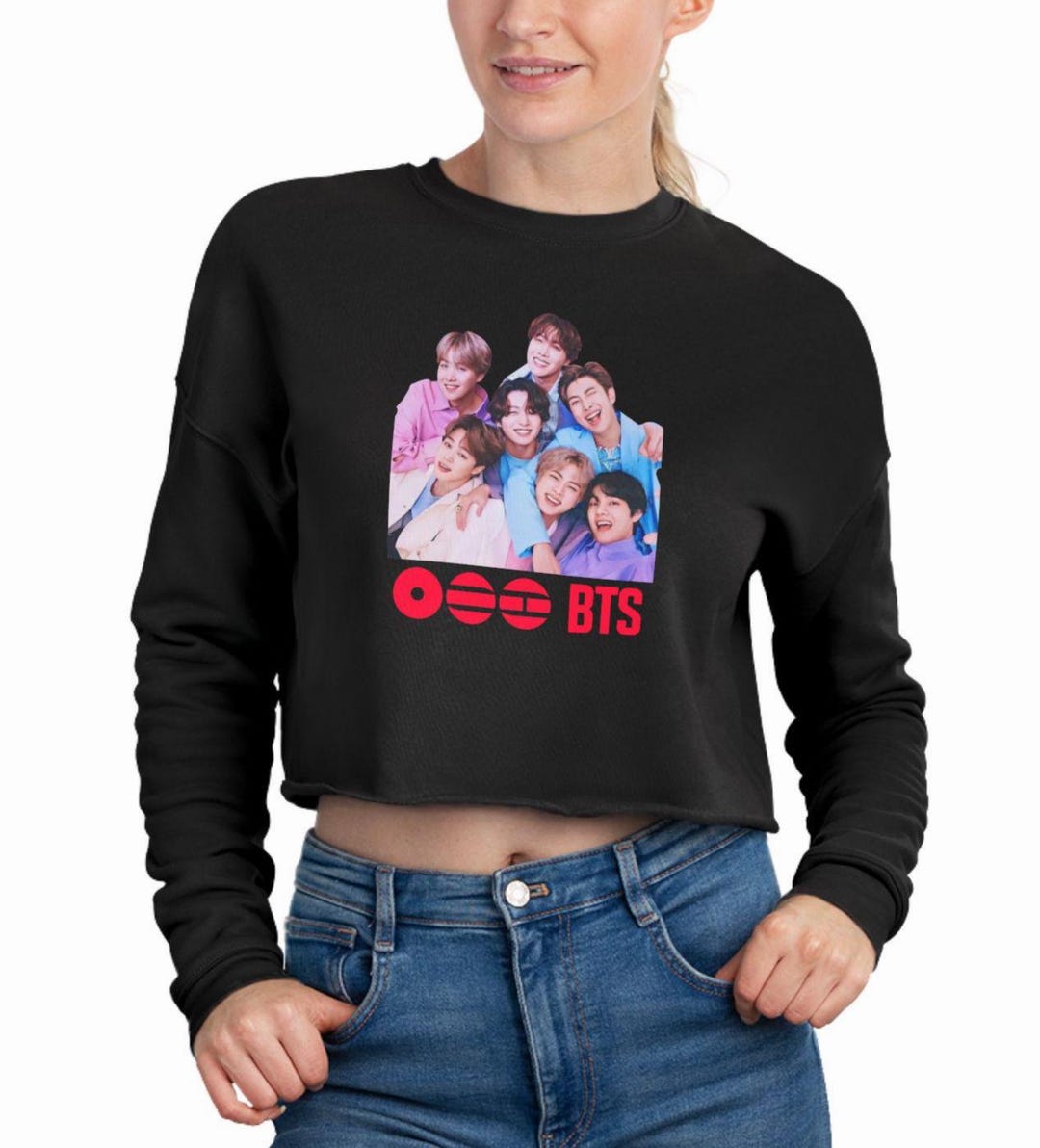 BTS World Tour Crop Top, K-pop ARMY Shirt, Front and Back Print Cropped ...
