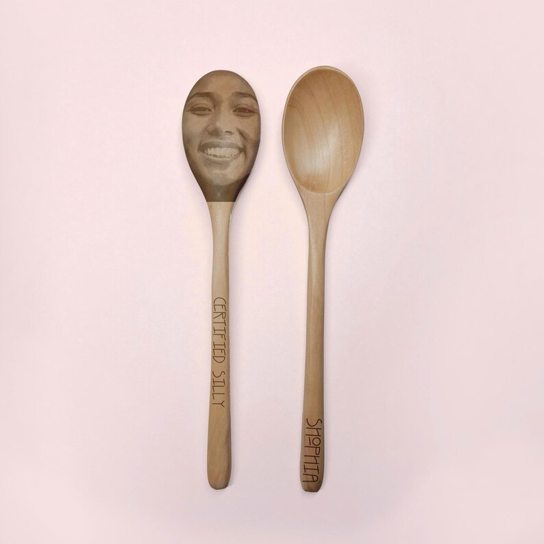 Custom Face Engraved Funny for Friend Christmas Wooden Spoons - Novelty ...