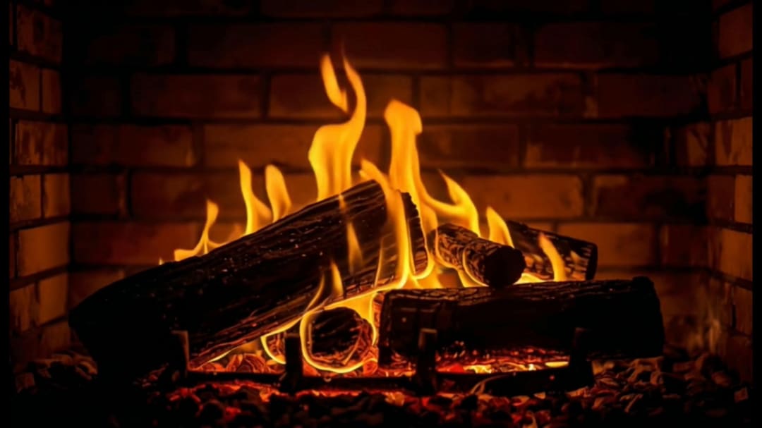 Cozy Fireplace Ambience | Animated Fire 4K Loopable | Cozy Ambient ...