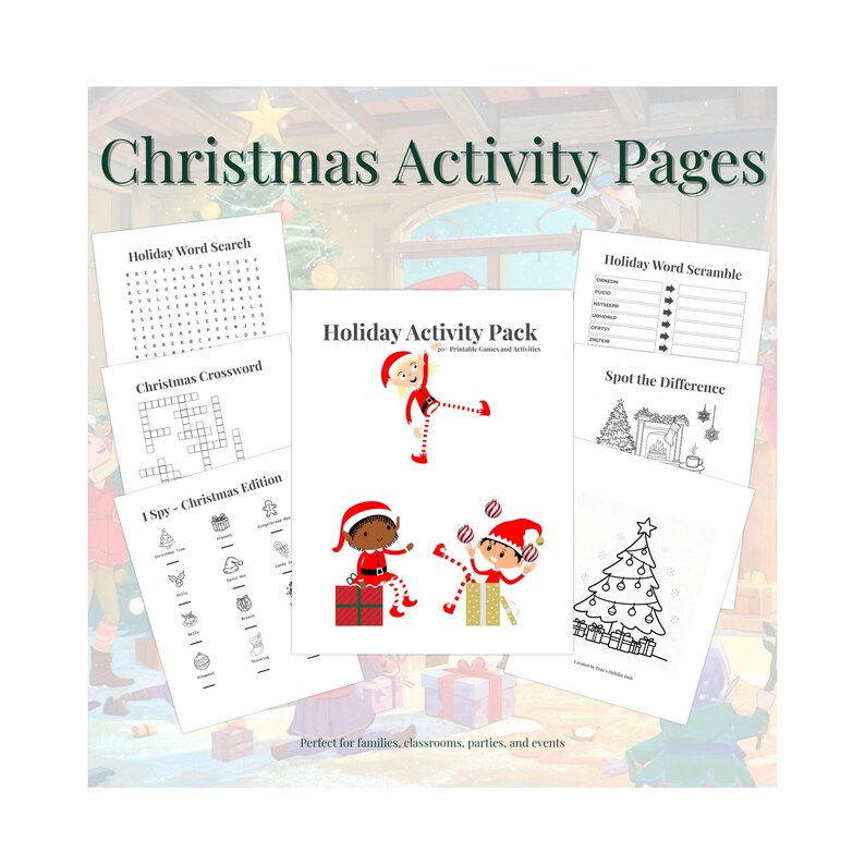 Holiday Activity Pack Printable | Games & Coloring Pages | Kids ...