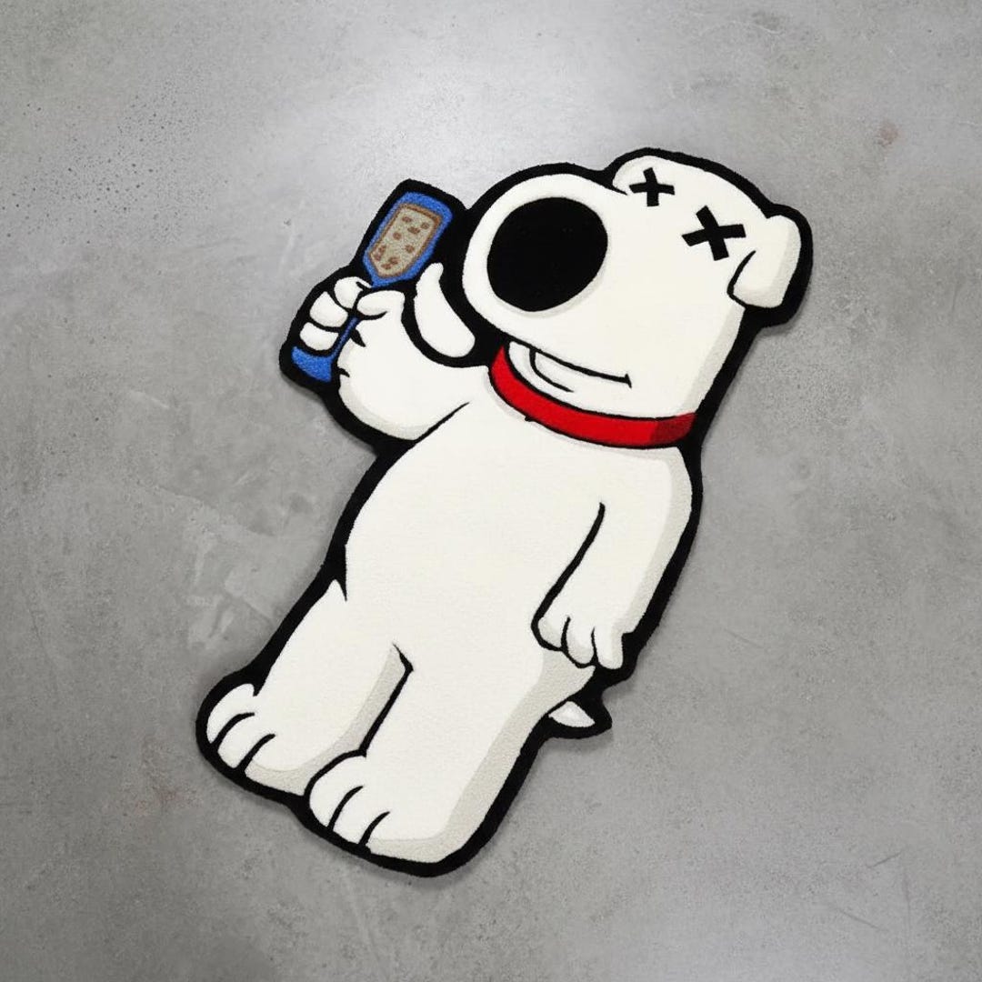 Brian Meme Tufted Rug, Family Guy Custom Handmade Floor Mat, Funny ...