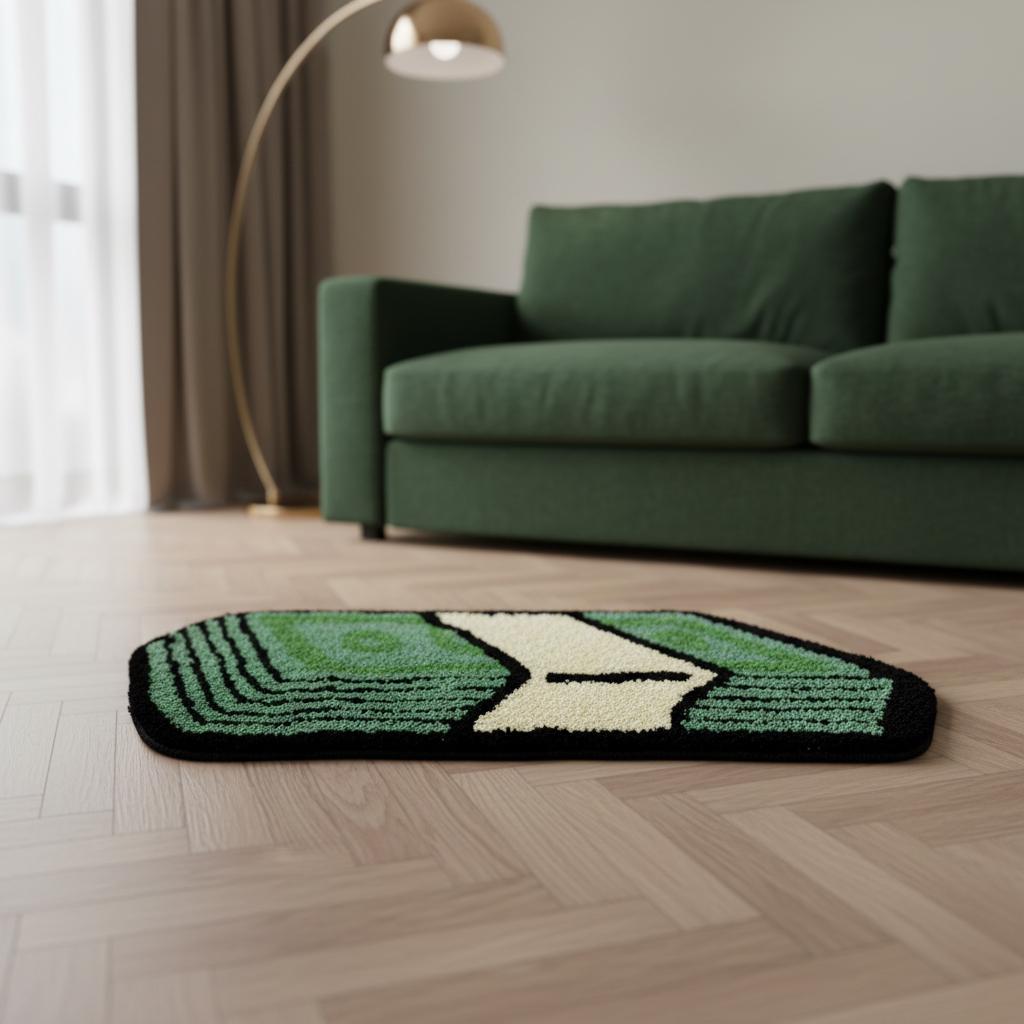Cartoon Dollar Bill Tufted Accent Rug, Hypebeast Money Rug, Non-slip ...