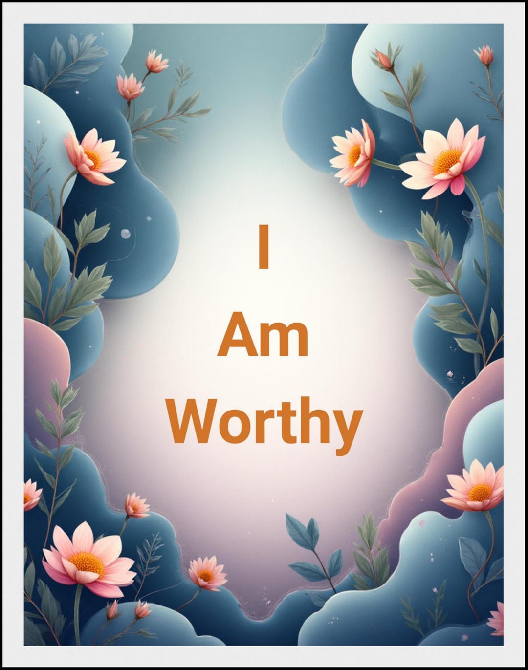 I Am Worthy-self-love, Worthy, Motivational Wall Art - Etsy