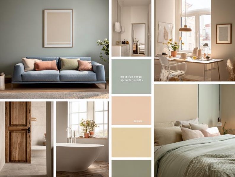 2025 Quietude Color of the Year, Sherwin Williams Palette, Calm Coastal ...