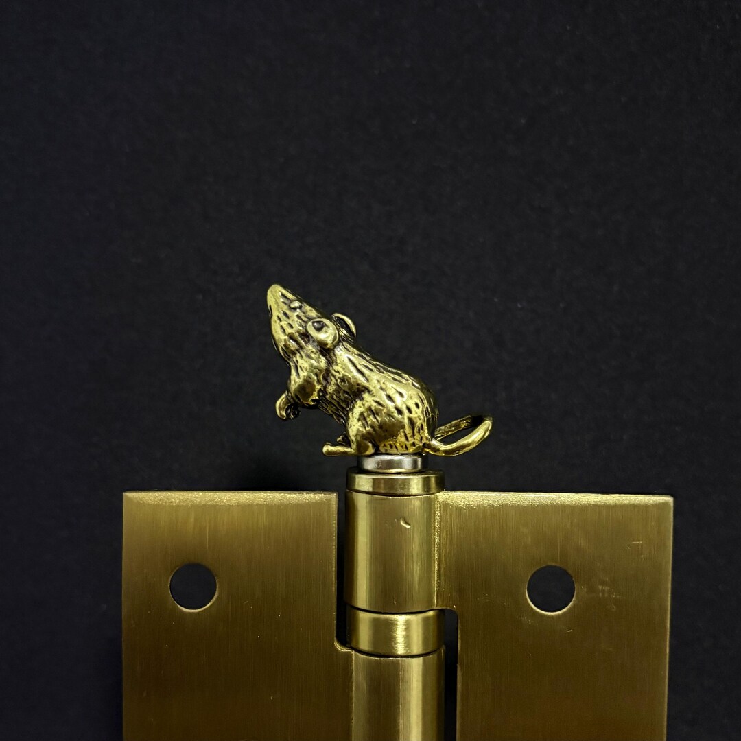 1.4 Inch Mouse Hinge Topper - Brass Home Decor - Etsy