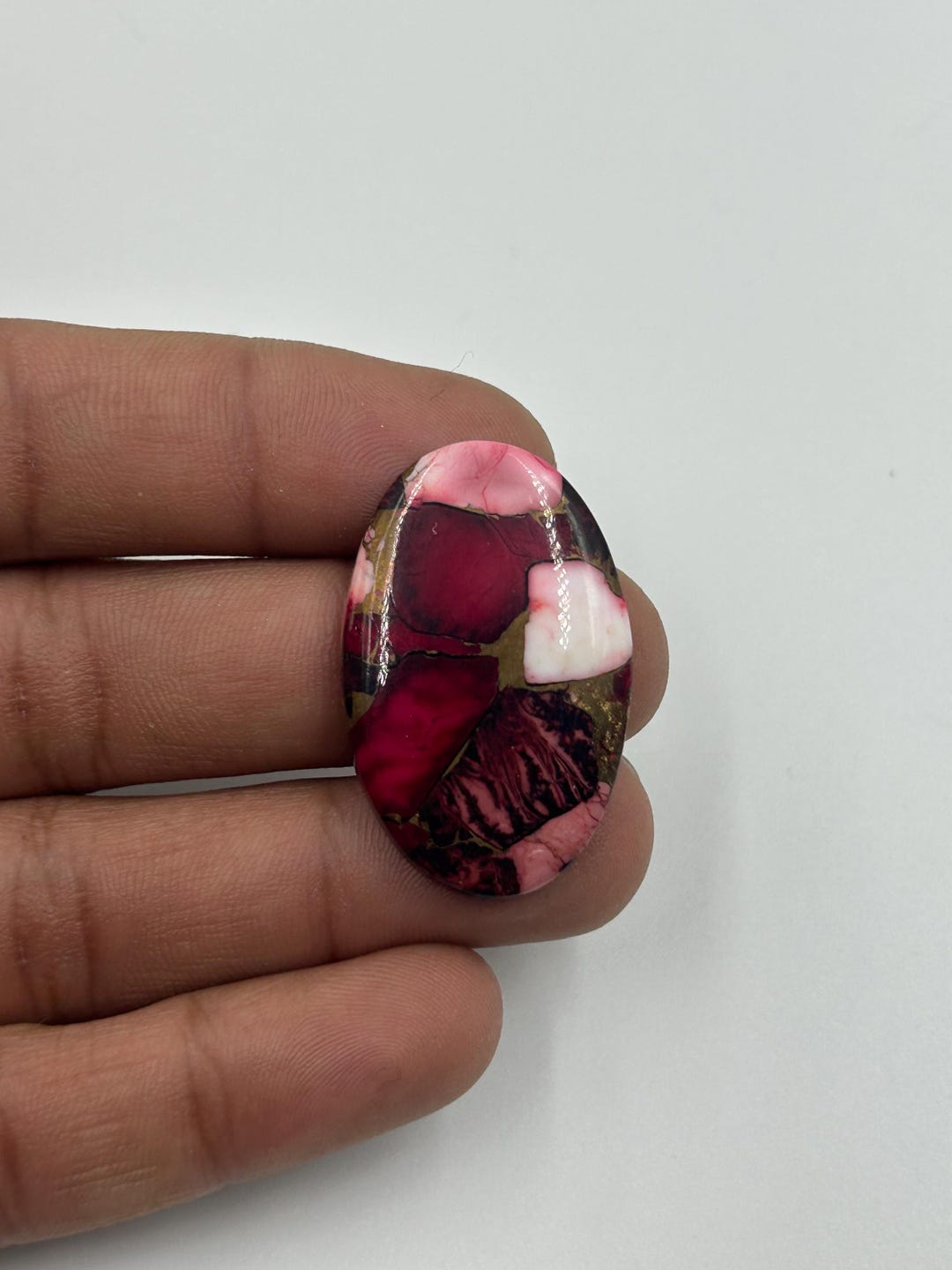 Natural Red Dahlia Mohave Turquoise Gemstone - Etsy
