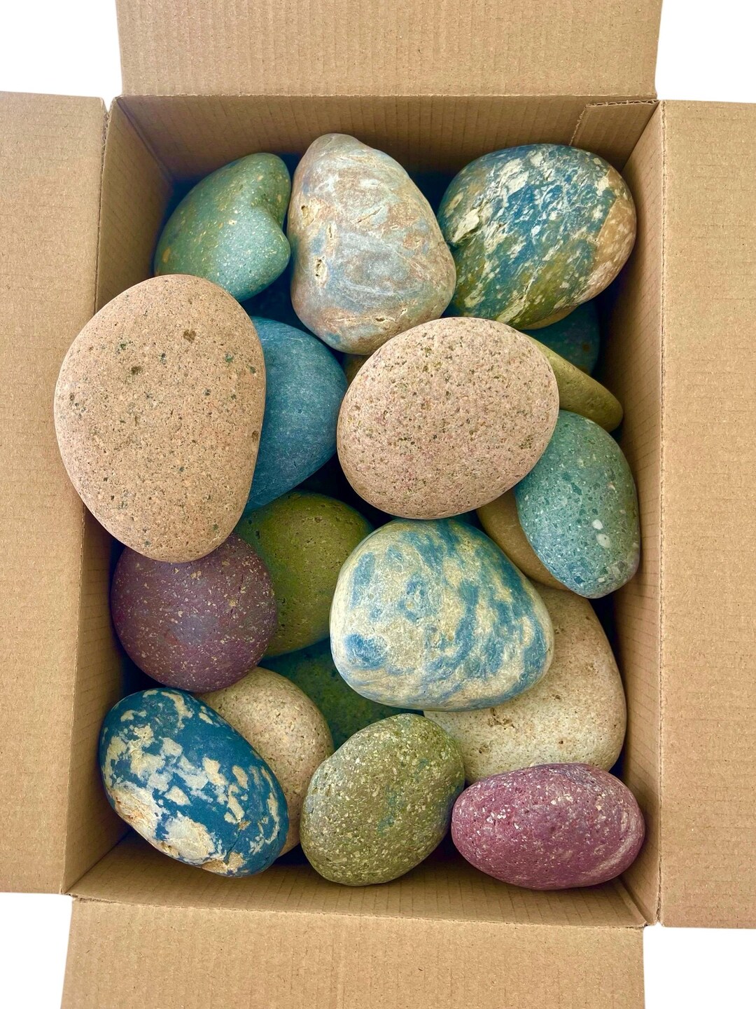 Pacific Ocean Colorful Beach Stones - Medium Size Sea Stone Rocks ...