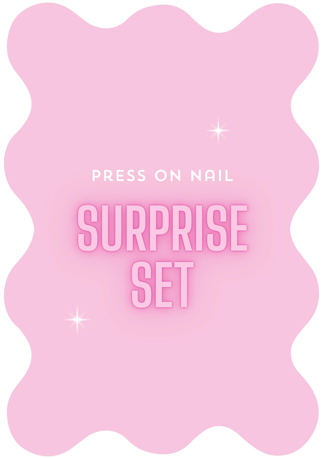 Surprise Press on Nails Set: Unreleased Design, Custom Shape and Length ...