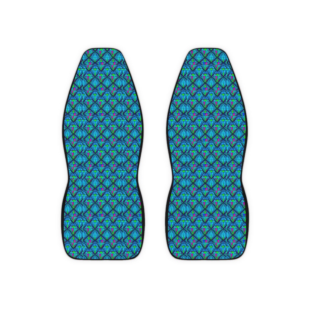 Mermaid Scale Car Seat Covers | Blue Green Pattern, Microfiber ...